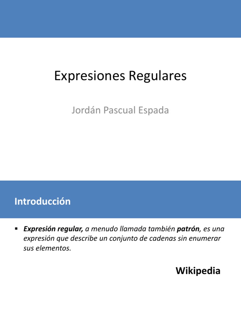 Expresiones Regulares En Java Pdf Expresión Regular áreas De