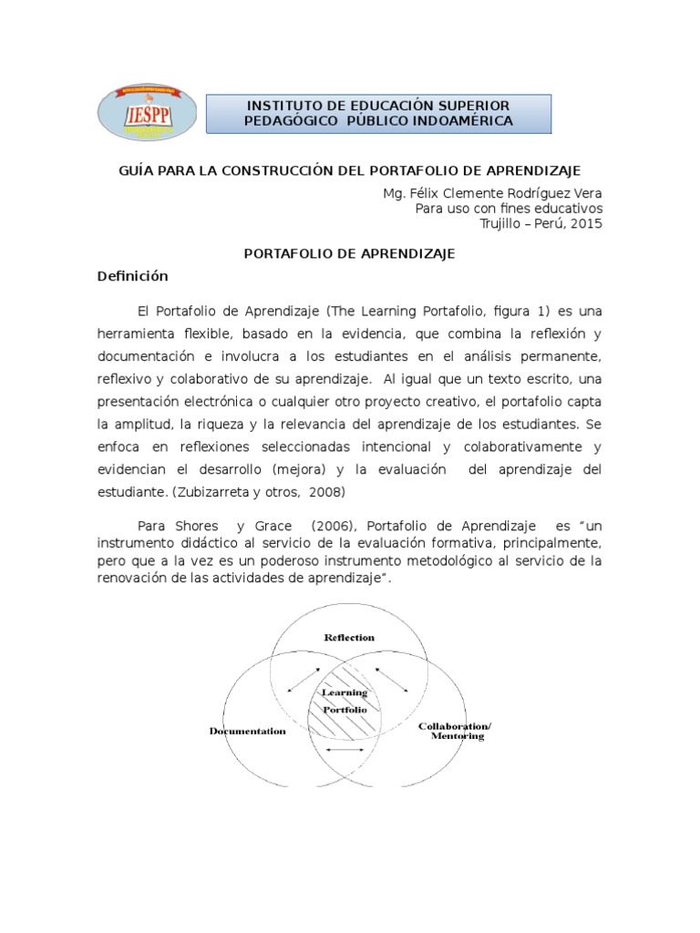 Portafolio de Aprendizaje | PDF | Evidencia | Evaluación
