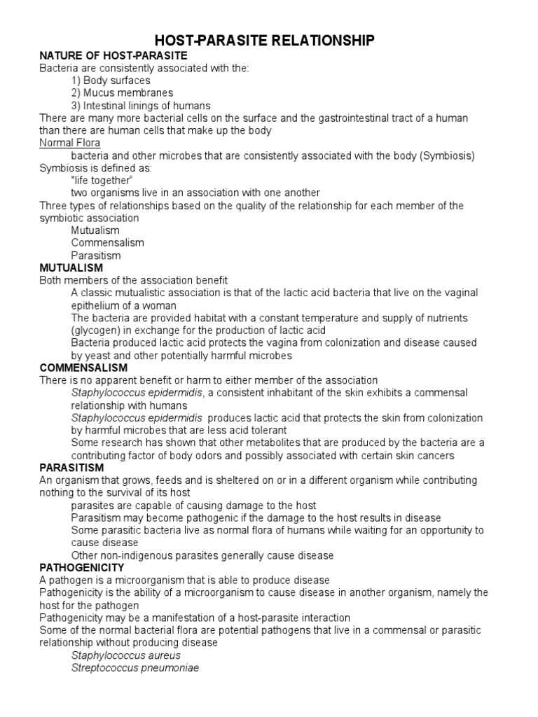 Host-Parasite Interaction Overview | PDF | Immune System | Pathogen