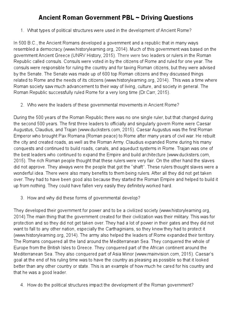 Ancient Roman Government Overview | PDF | Ancient Rome | Roman Republic