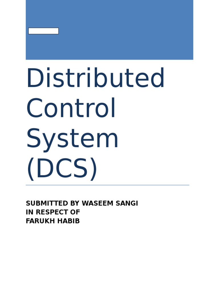 Distributed Control System Assignment | PDF | Central Processing Unit ...