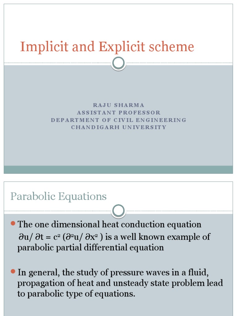 Explicit And Implicit Pdf Equations Applied Mathematics