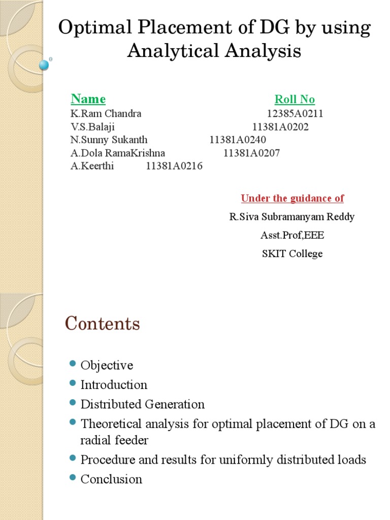 Optimal Placement Pdf Distributed Generation Electricity Generation
