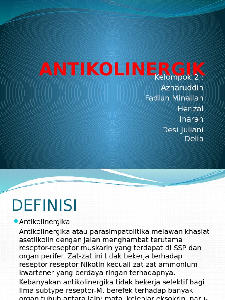 Antikolinergik | PDF