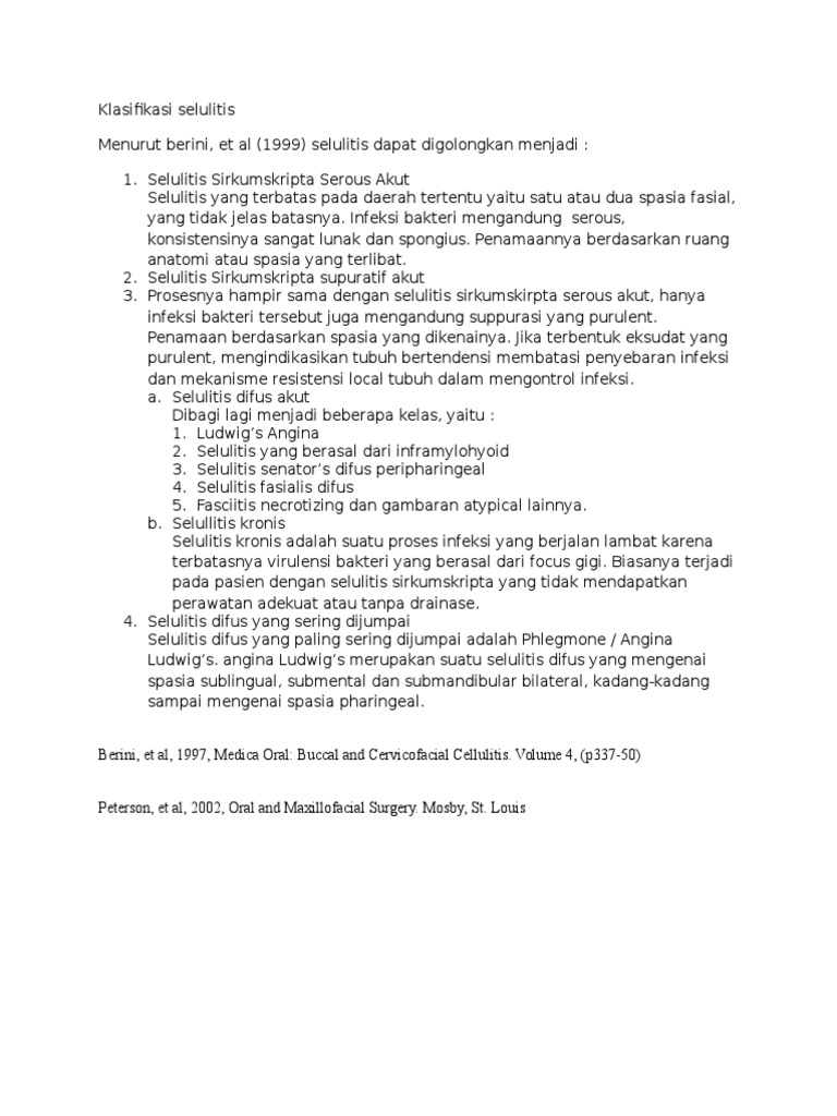 Klasifikasi Selulitis | PDF