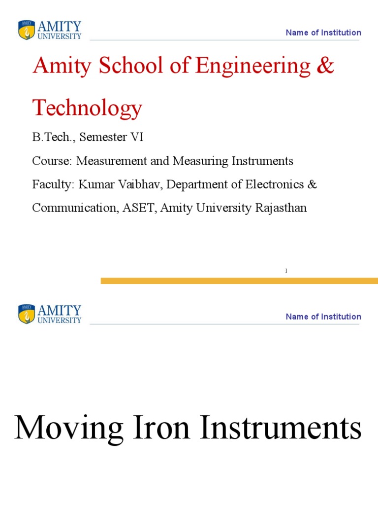 Moving Iron Instruments | PDF | Measuring Instrument | Electromagnetic ...