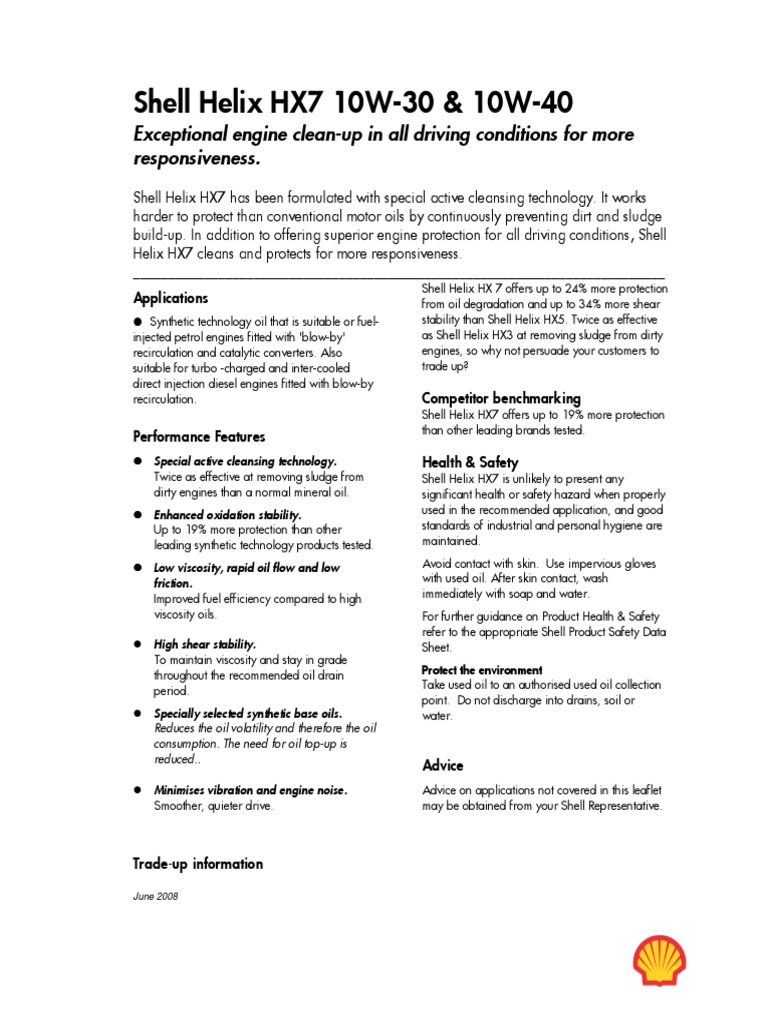 Shell Helix HX7 10W 30 | Motor Oil | Engines