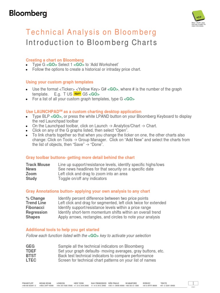 Introduction To Bloomberg Charts: Technical Analysis On Bloomberg | PDF ...