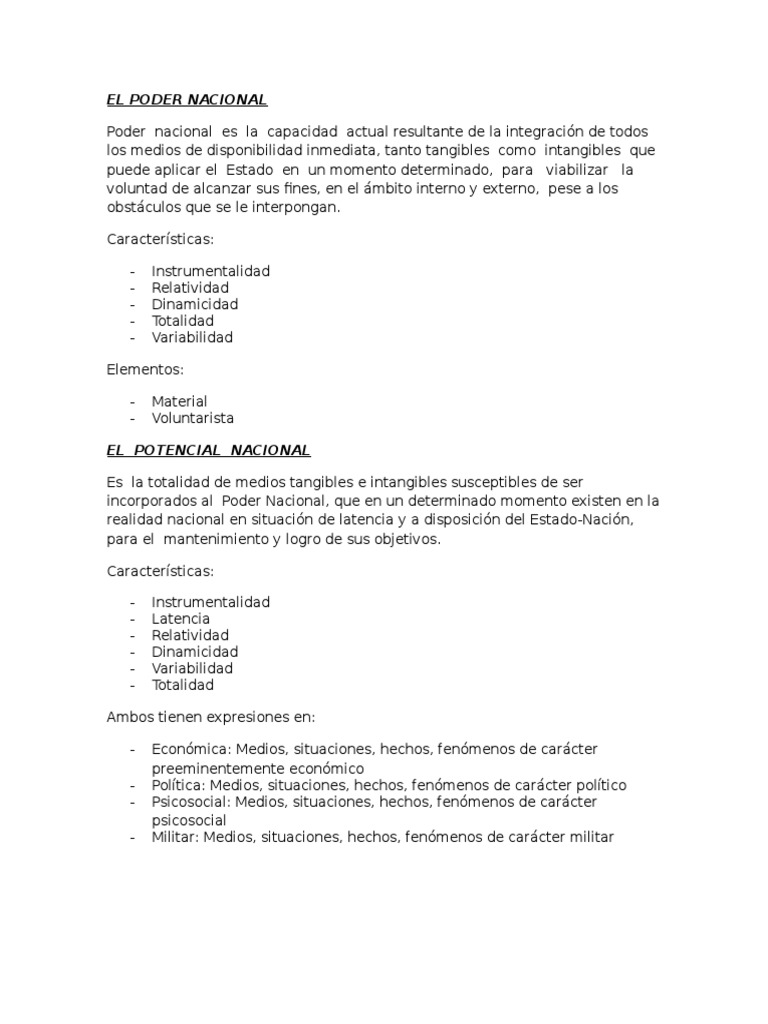 El Poder Nacional | PDF | Ciencias sociales