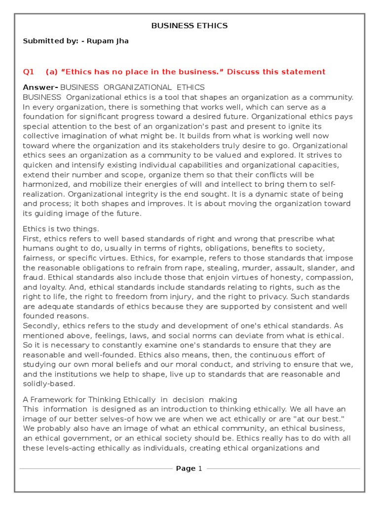 Understanding Business Ethics | PDF | Employment | Discrimination