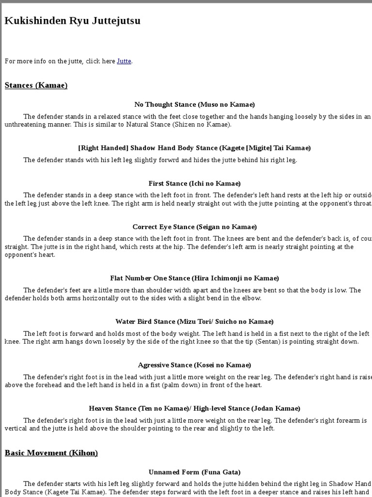 Jutte Jutsu | PDF | Human Anatomy | Sports