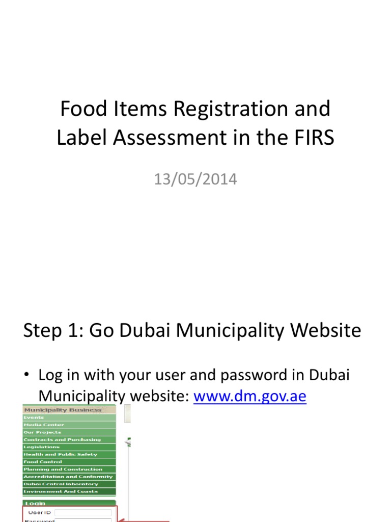 Food Items Registration and Label Assessment-FIRS-13-05-2014 | PDF ...