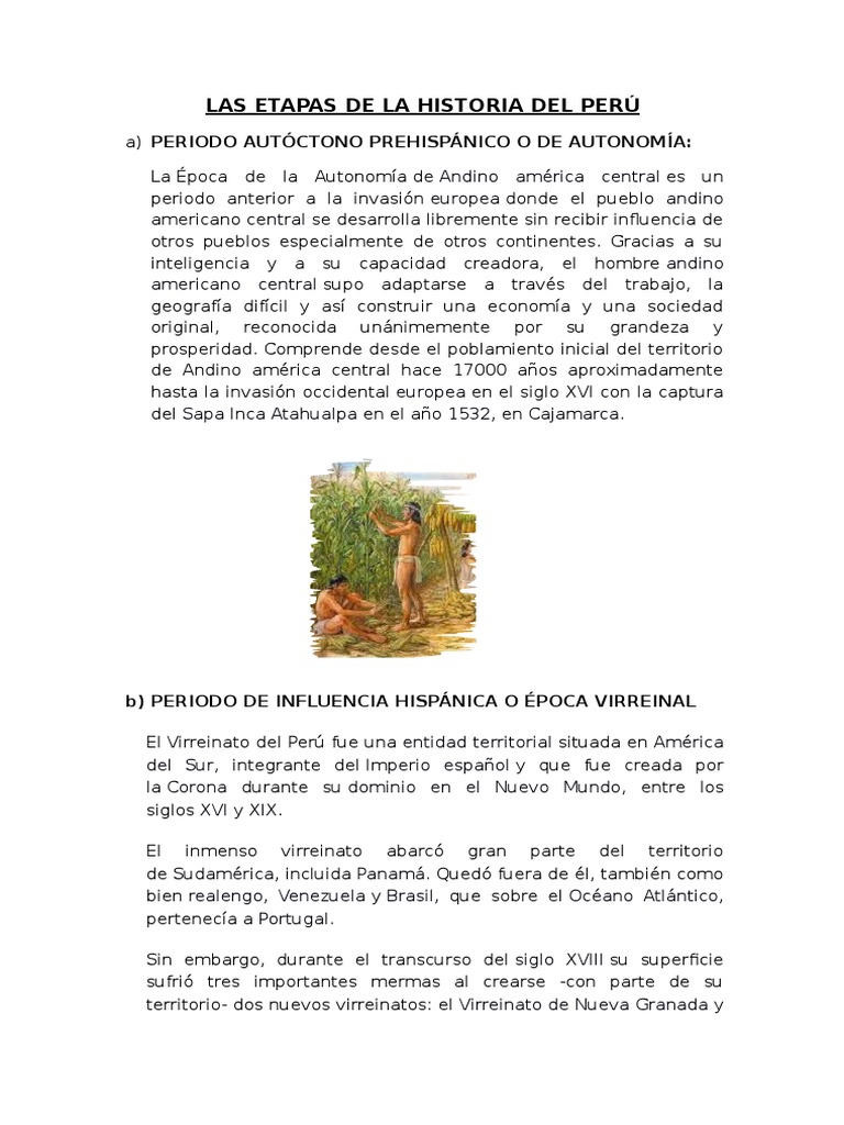 Etapas de la Historia del Perú | PDF