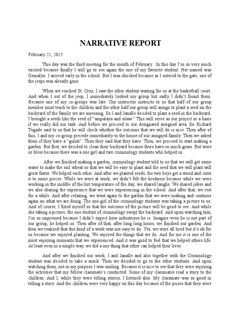 NSTP Narrative Report | PDF