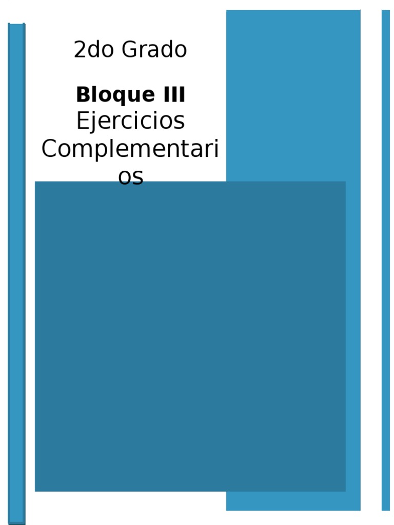 2do Grado - Bloque 3 - Ejercicios Complementarios | PDF | Sustantivo ...
