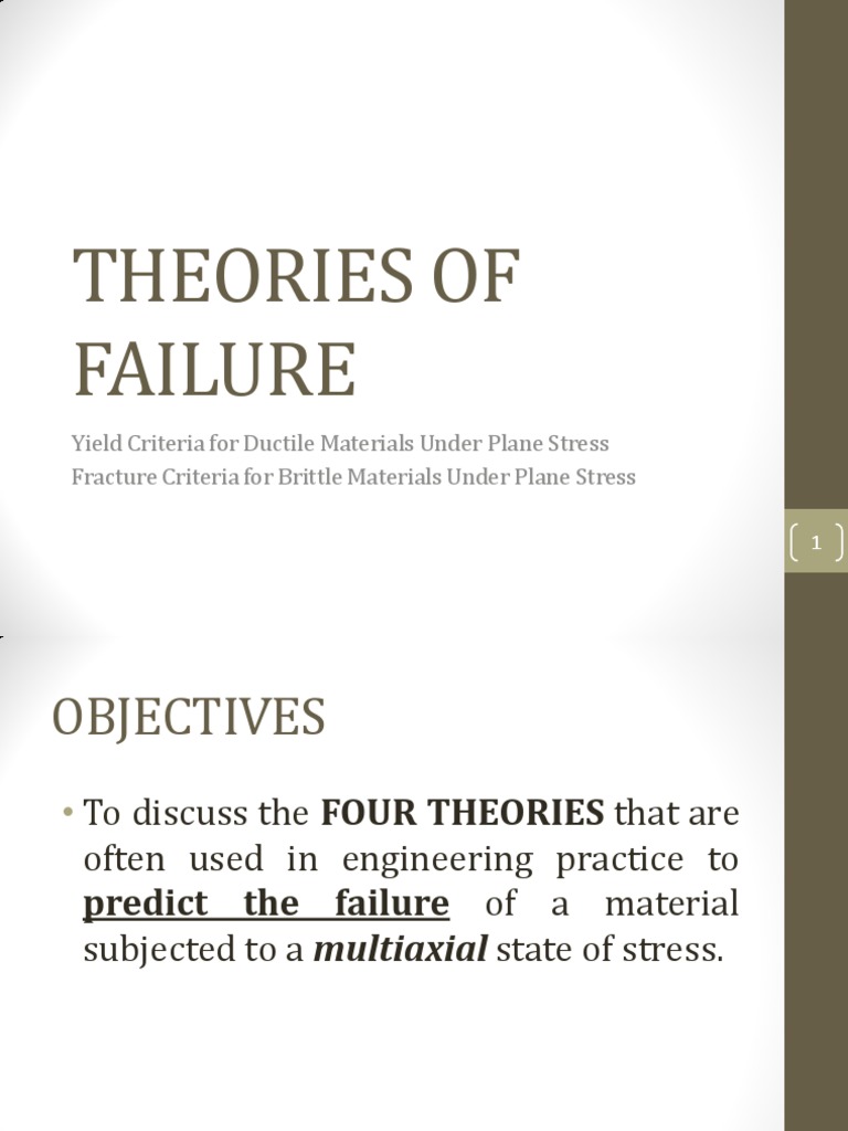 Theories of Failure.pdf | Yield (Engineering) | Fracture