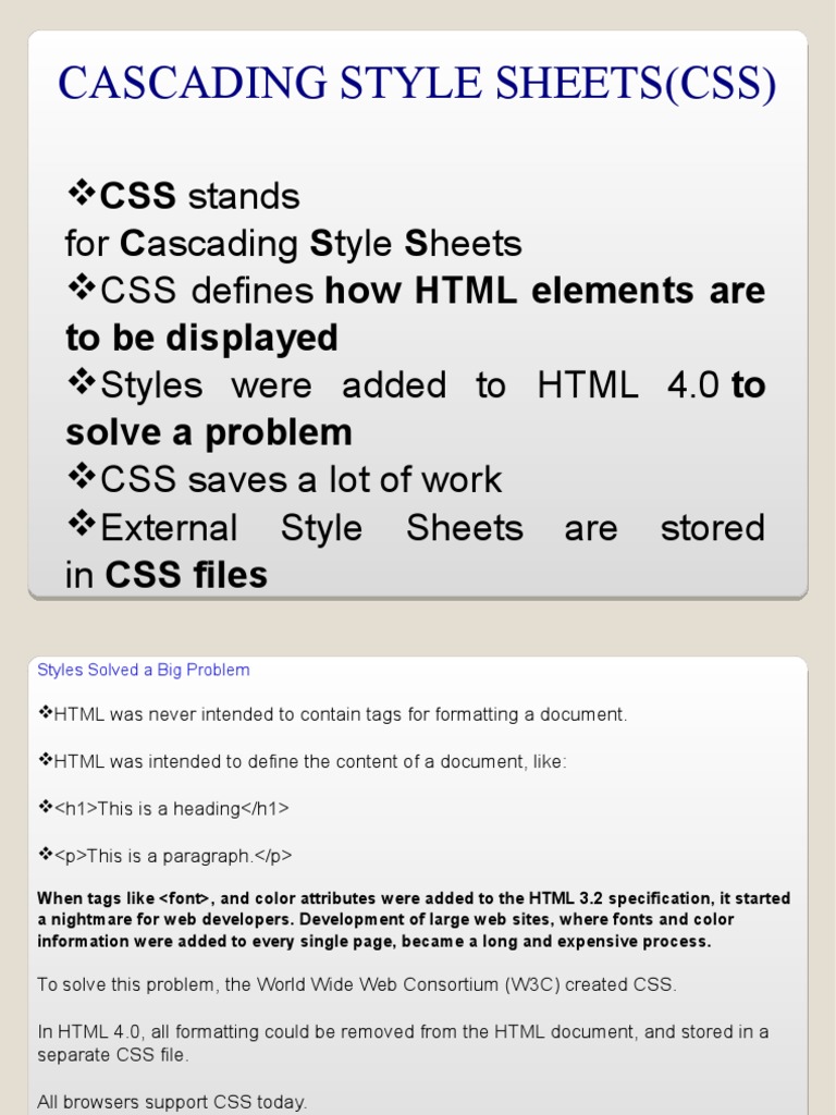 Cascading Style Sheets (CSS) | PDF | Cascading Style Sheets | Html