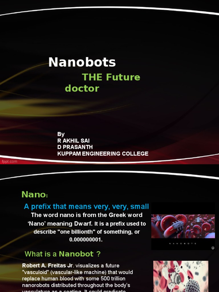 Nanobots PPT Main Svu | PDF | Nanotechnology | Magnetic Resonance Imaging