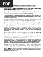 Siete Defectos de Carácter en AA | PDF | alcoholicos anonimos | Lujuria