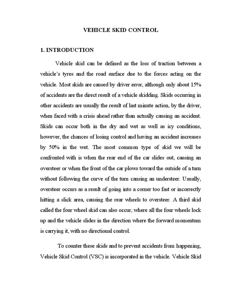 Skid Control | PDF | Anti Lock Braking System | Vehicles