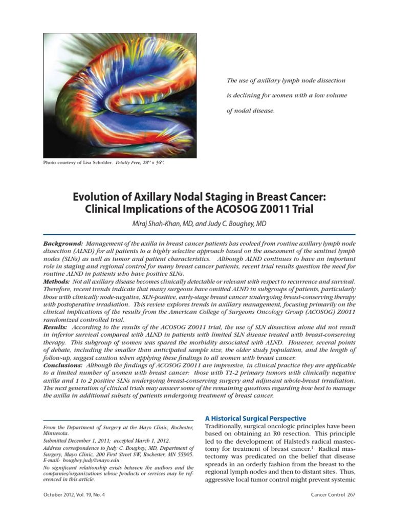 Evolution of Axillary Nodal Staging in Breast Cancer: Clinical ...
