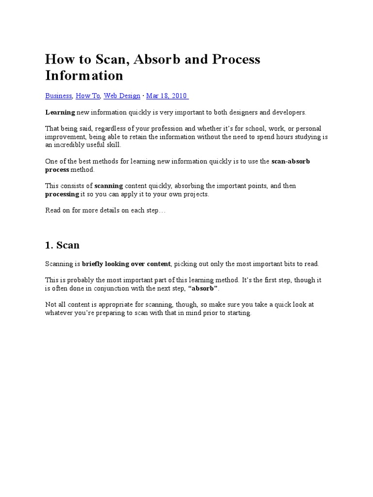 How To Scan | PDF | Infographics | Semiotics