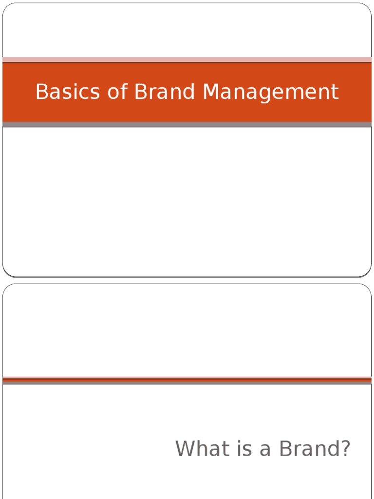 Basics of Brand Management | PDF | Brand | Brand Management