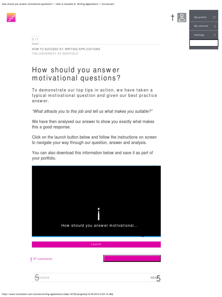 How Should You Answer Motivational Questions? | PDF | Self-Improvement