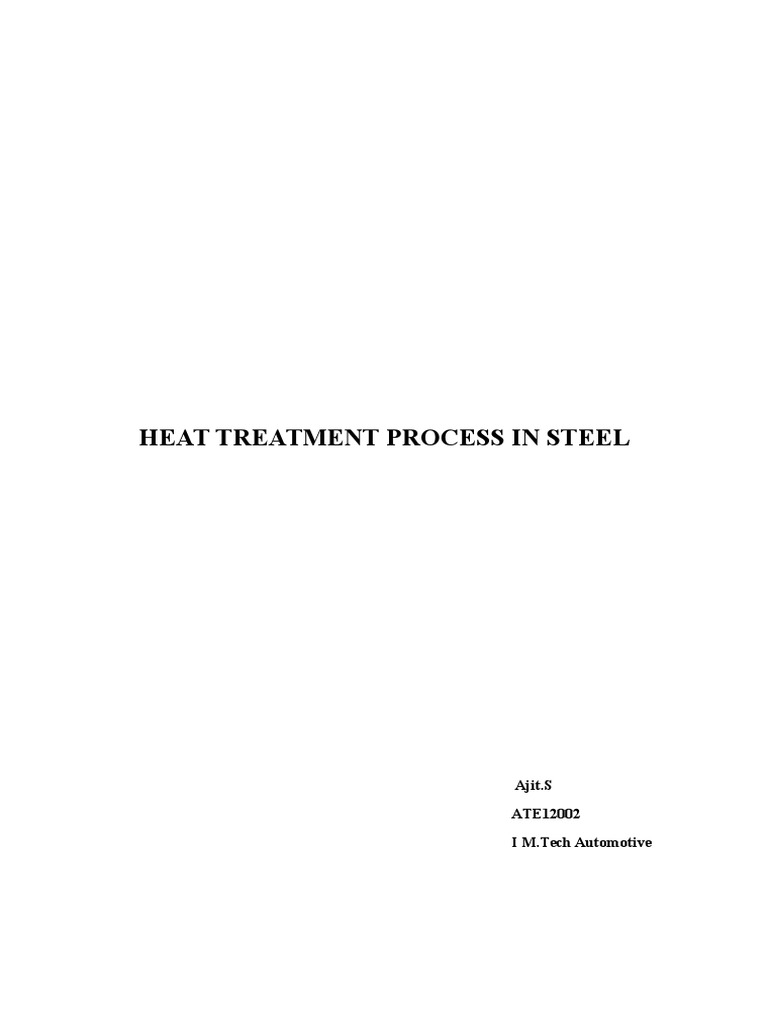 Heat Treatment Processes | PDF | Heat Treating | Annealing (Metallurgy)
