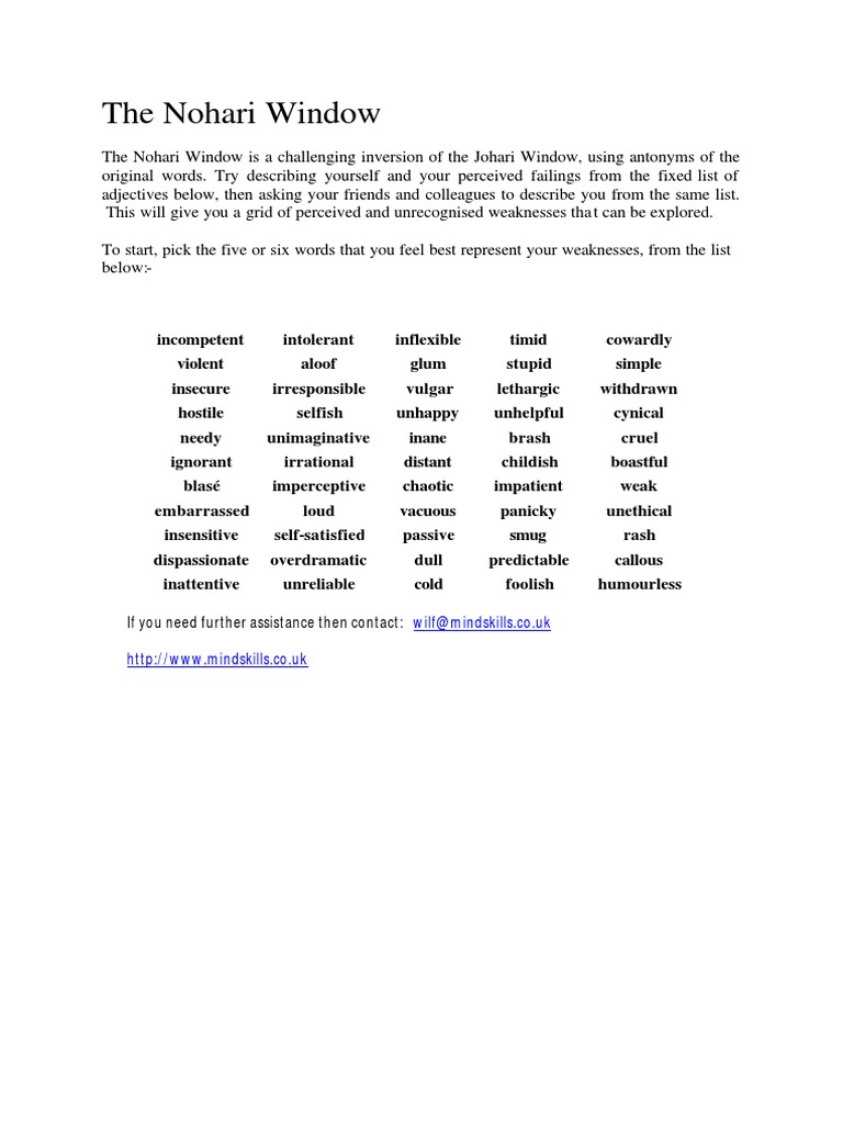 The Nohari Window: If You Need Further Assistance Then Contact | PDF