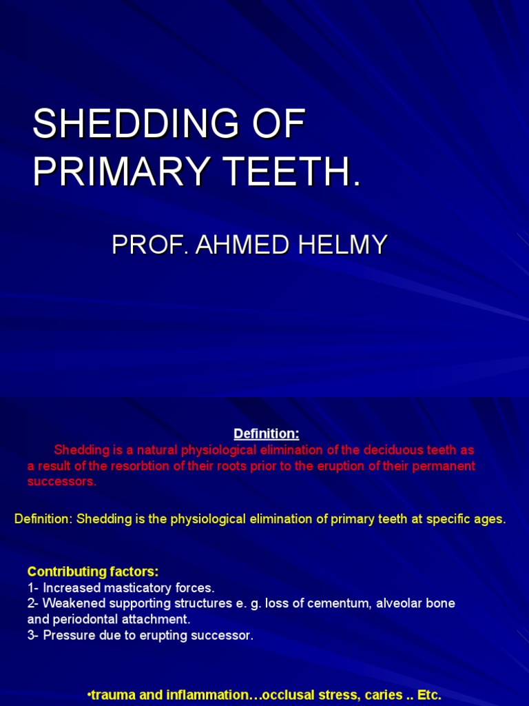 Shedding of Primary Teeth | PDF | Human Tooth | Tooth