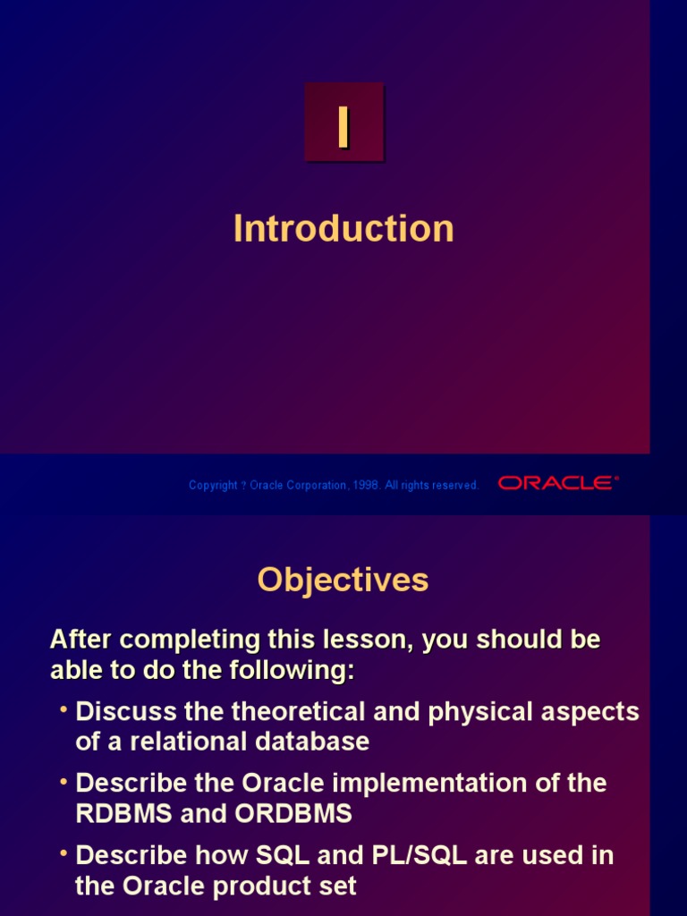 Intro Pdf Sql Oracle Database