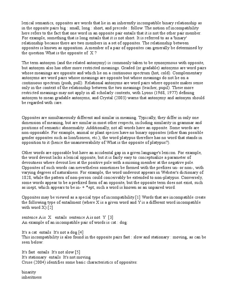 Lexical Semantics Pdf Linguistics Semantics