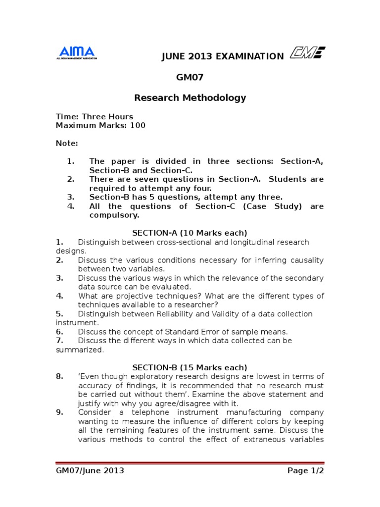 GM07 Research Methodology | PDF | Survey Methodology | Evaluation Methods