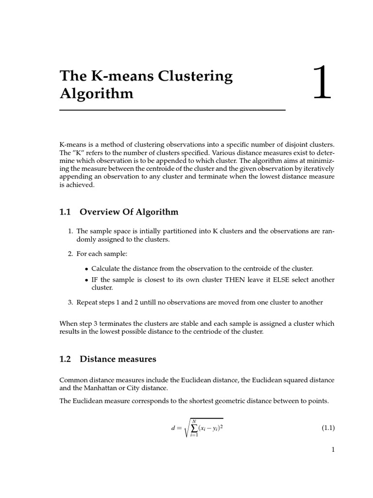 Kmeans Worksheet | PDF | Cluster Analysis | Algorithms