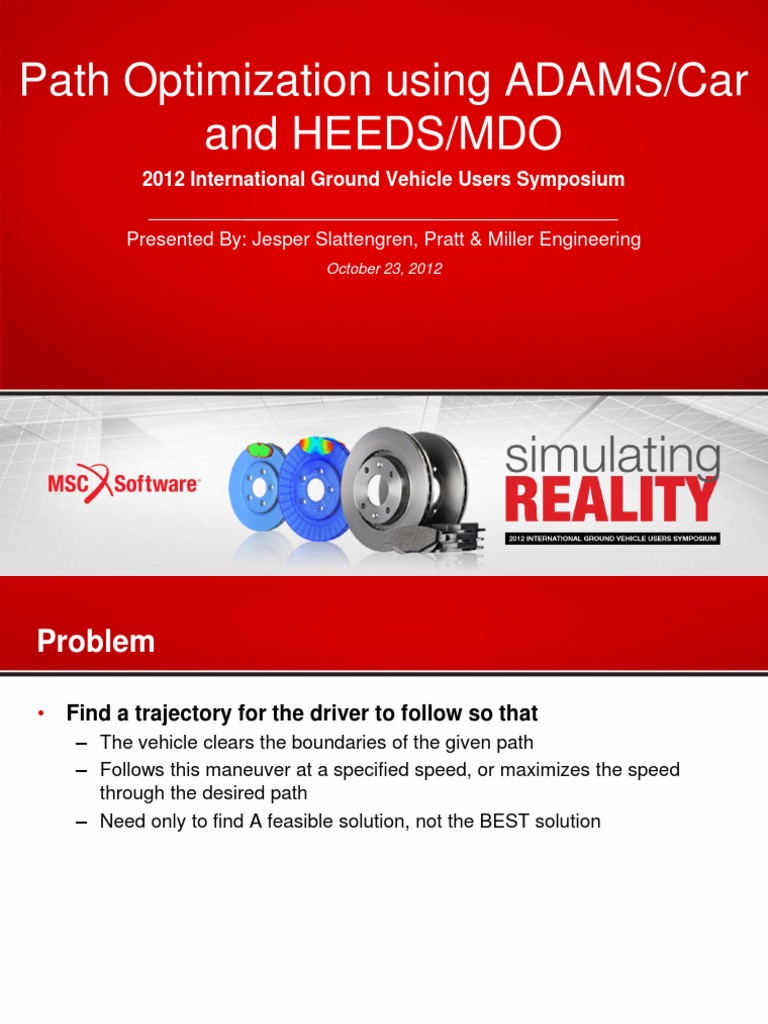 Path Optimization with ADAMS/Car & HEEDS | PDF | Mathematical ...