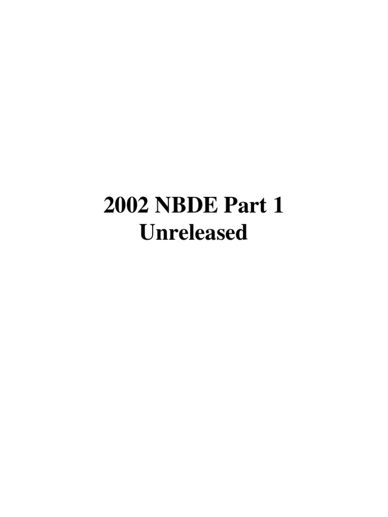 2002 NBDE Unreleased | PDF