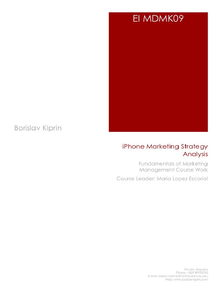 Iphone Marketing Strategy Analisys | PDF | I Phone | Apple Inc.