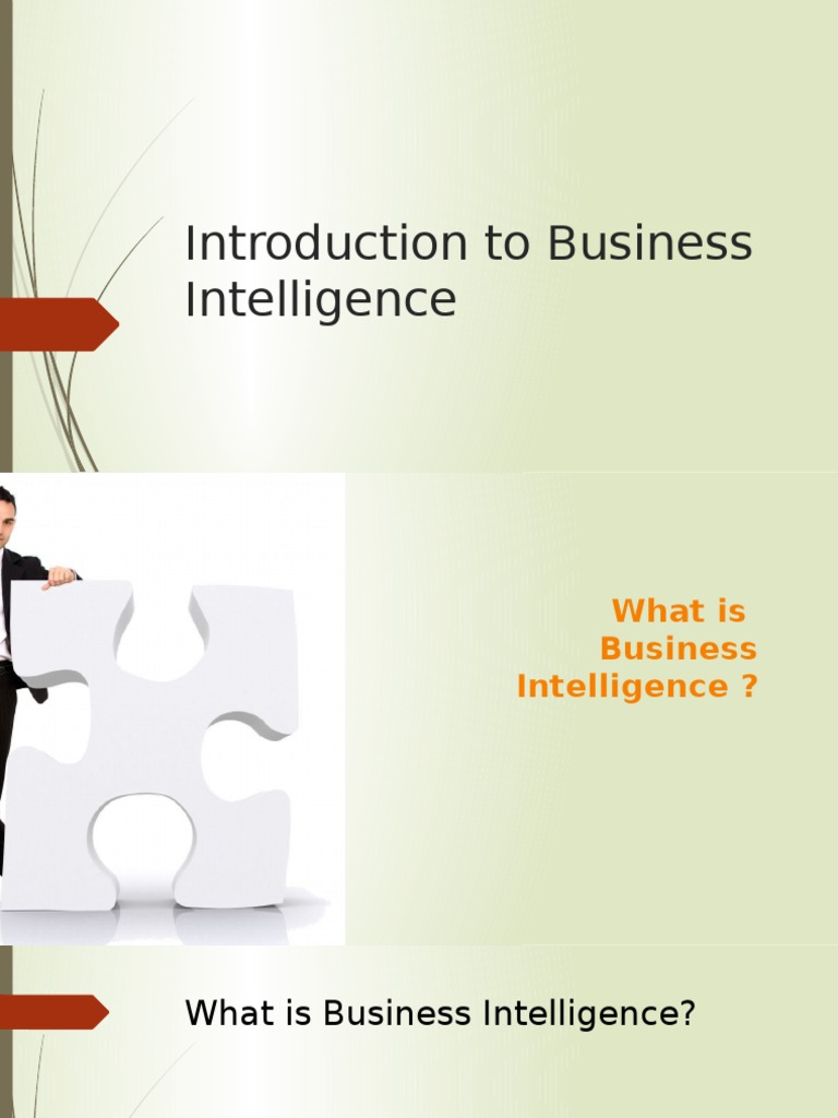 01-Introduction To BI | PDF | Data Warehouse | Business Intelligence
