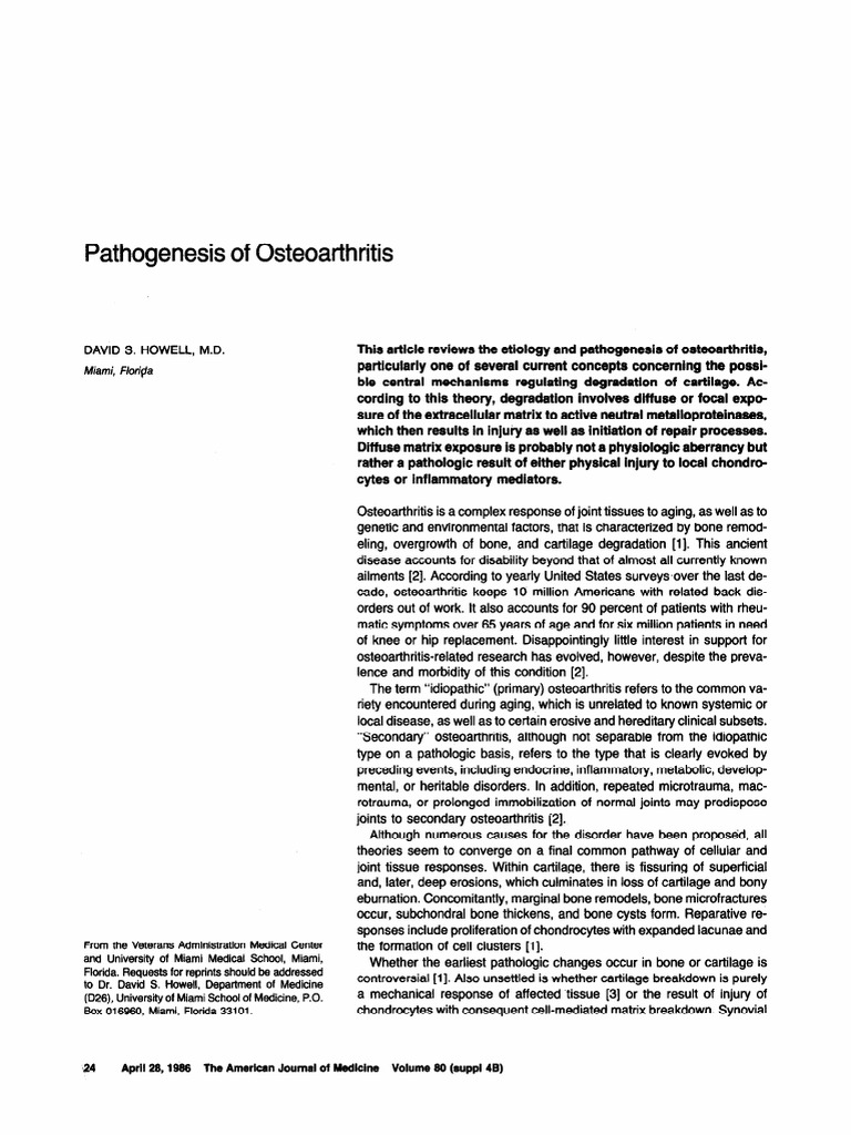 Pathogenesis of OA | Osteoarthritis | Cartilage
