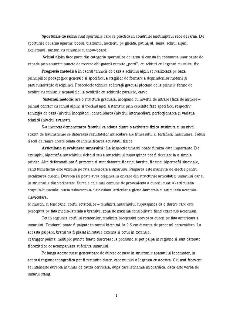 Periartrita Scapulo Humerala Umar Blocat | PDF