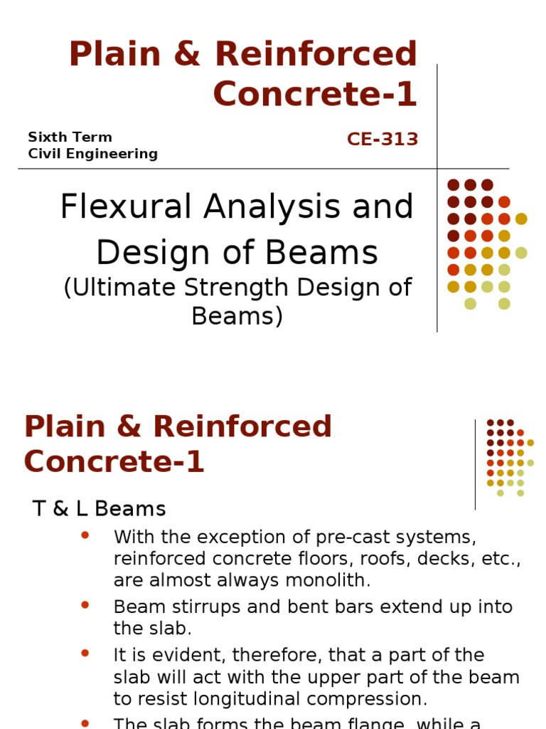 Civil Eng: T-Beam Flexural Design | PDF | Science & Mathematics