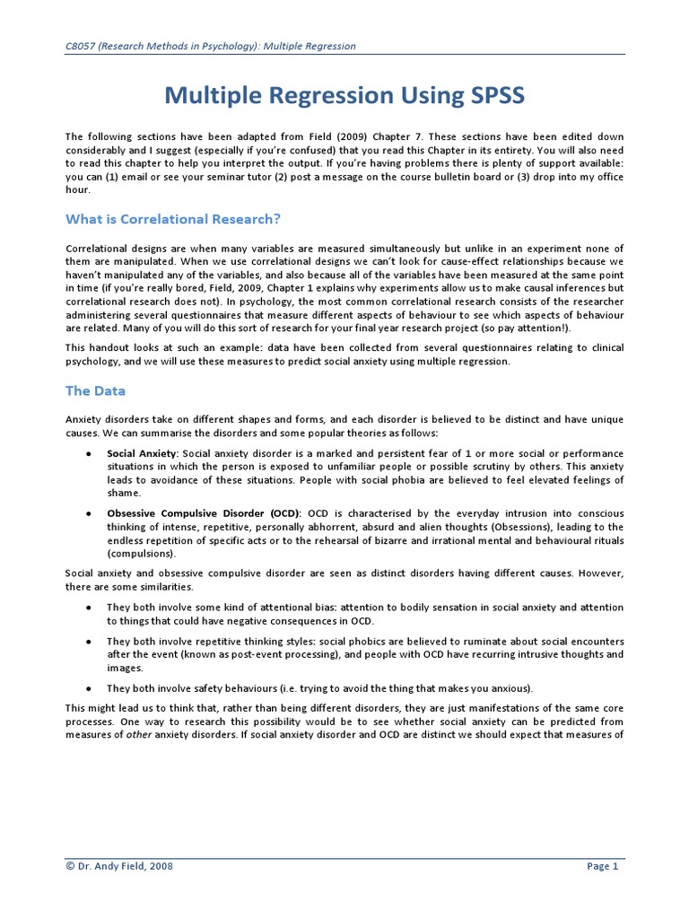 Multi Regression Using SPSS (Sample) | PDF | Business