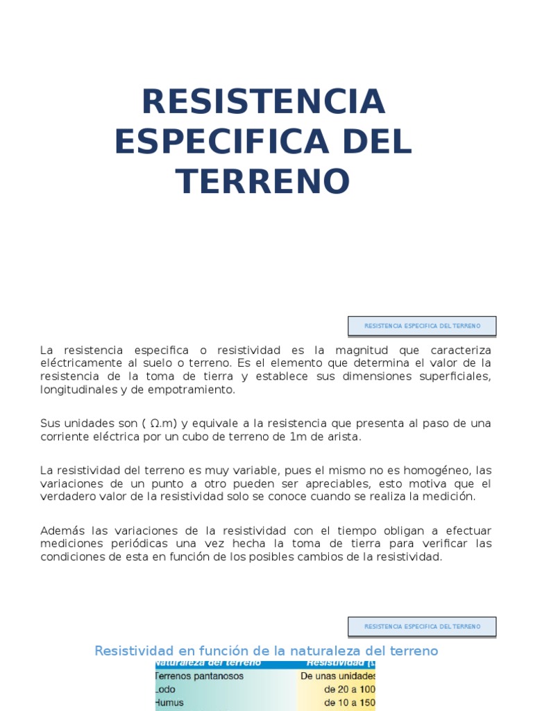 Resistencia Especifica Del Terreno | Descargar gratis PDF | Resistencia ...