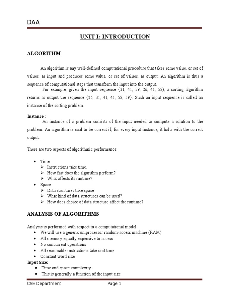 Analysis of Algorithms: An Introduction to Algorithm Design and Complexity Analysis | PDF | Time ...