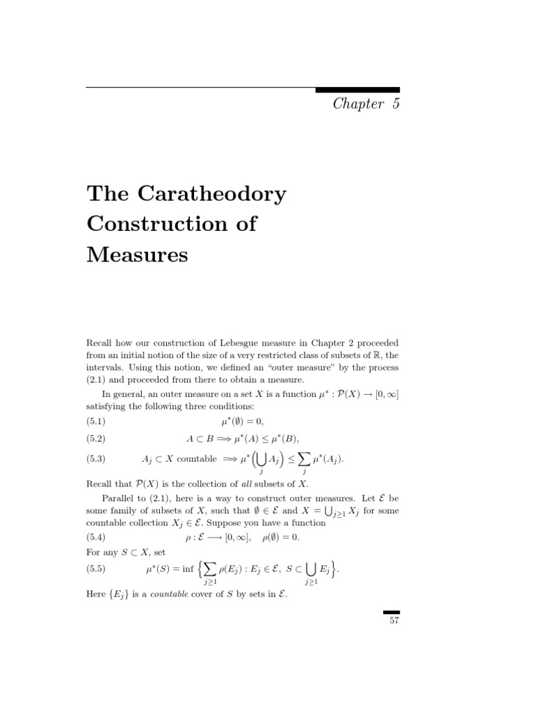 Caratheodory Outer Measures | PDF | Measure (Mathematics) | Logic