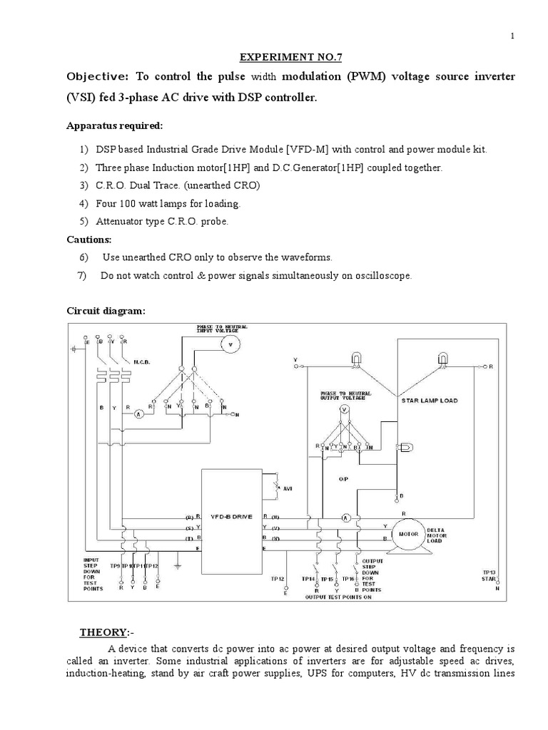 Exp-7 3-Ph Vsi Fed PWM Inv | PDF | Power Inverter | Rectifier Exp-7 3-Ph Vsi Fed PWM Inv | PDF | Power Inverter | Rectifier