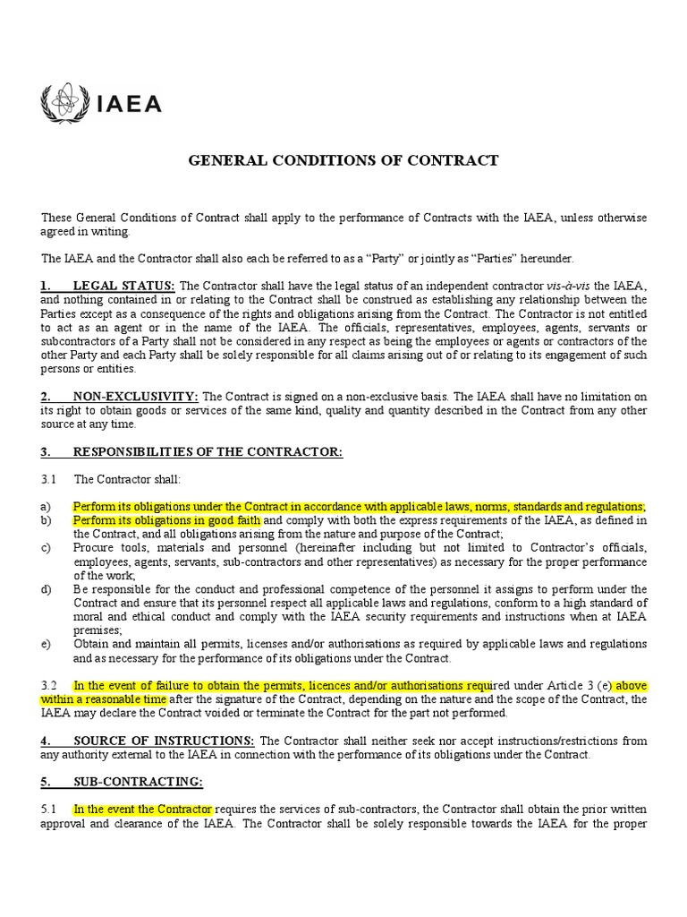 General Conditions of Contract | PDF | Liability Insurance | Indemnity