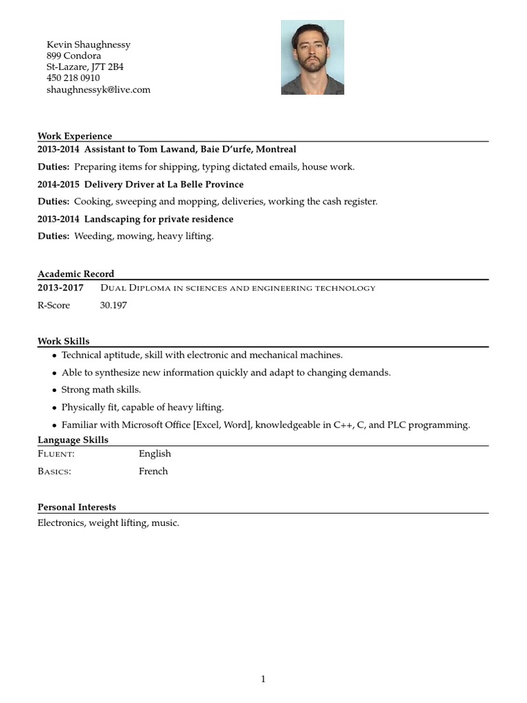 CV Kevin Shaughnessy | PDF | Art