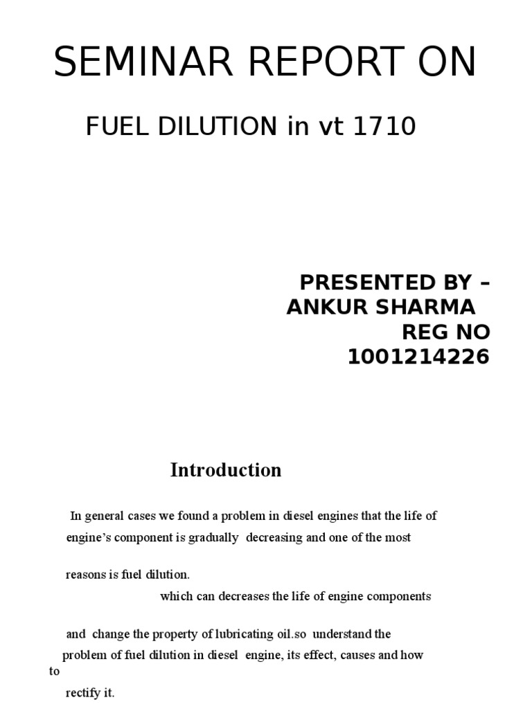 Fuel Dilution in Diesel Engines | PDF | Internal Combustion Engine | Piston